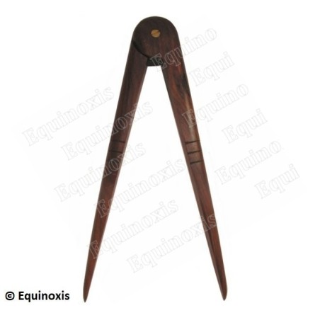 Compas maçonnique en bois articulé – Brown