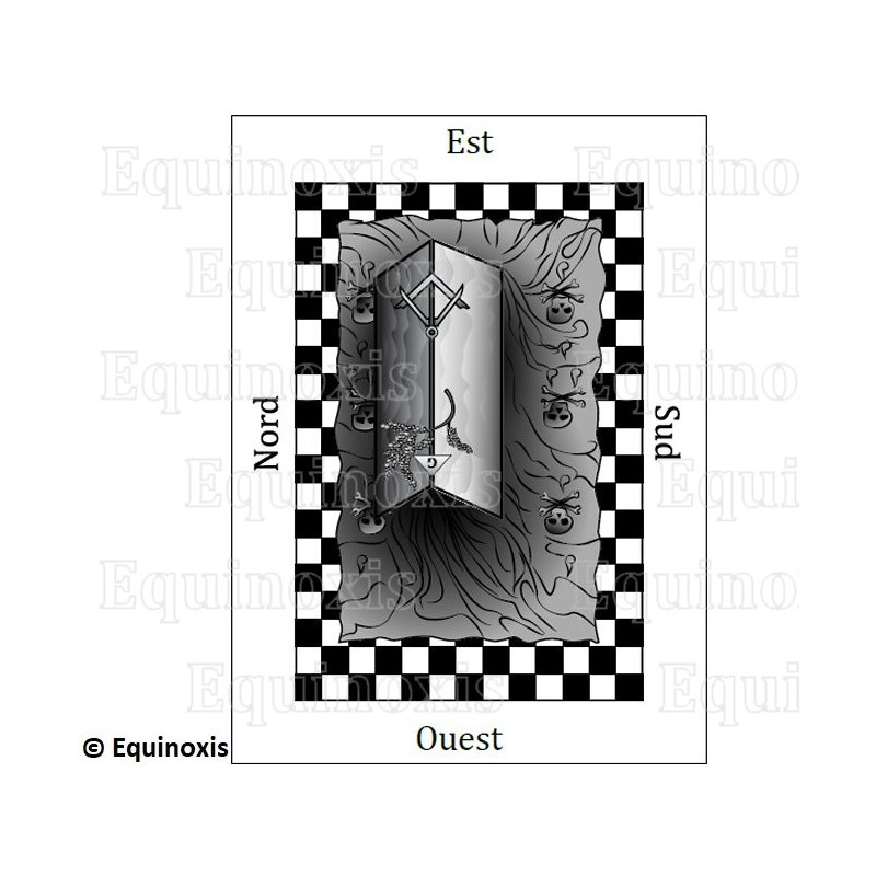 Tapis de Loge maçonnique – REAA – Maître – GODF – 100 cm x 50 cm