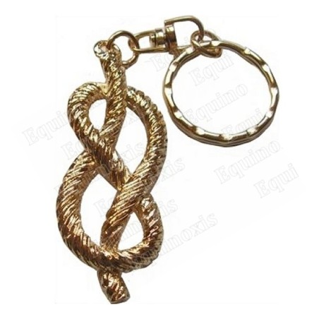 Masonic keyring – Masonic knot – Gold finish