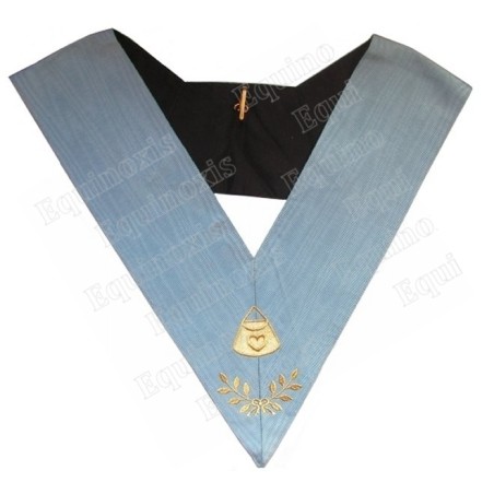 Masonic collar – Traditional French Rite – Hospitalier – Mourning back ...