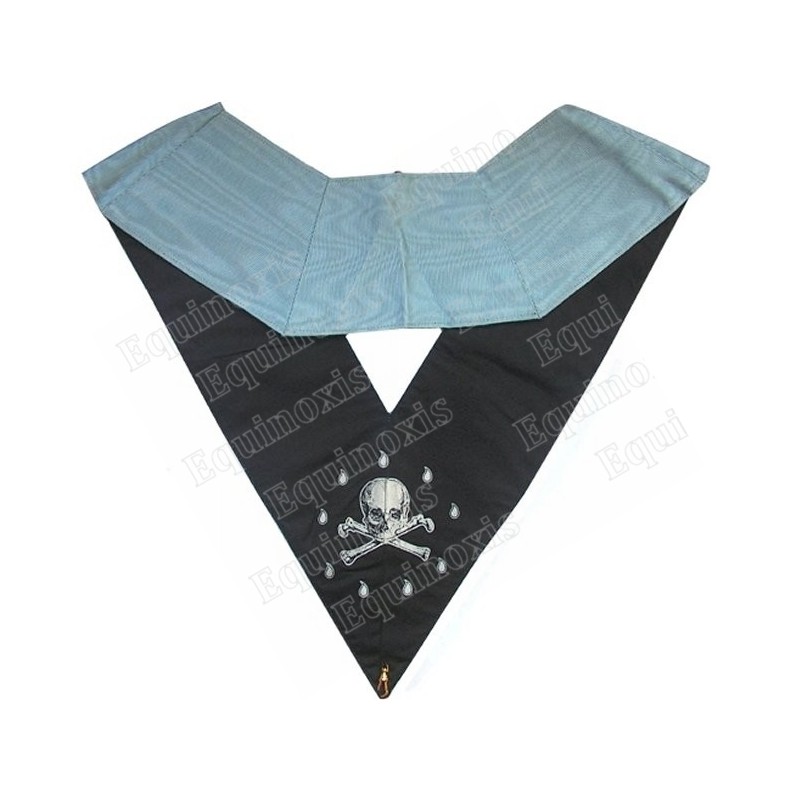 Masonic collar – Traditional French Rite – Hospitalier – Mourning back ...