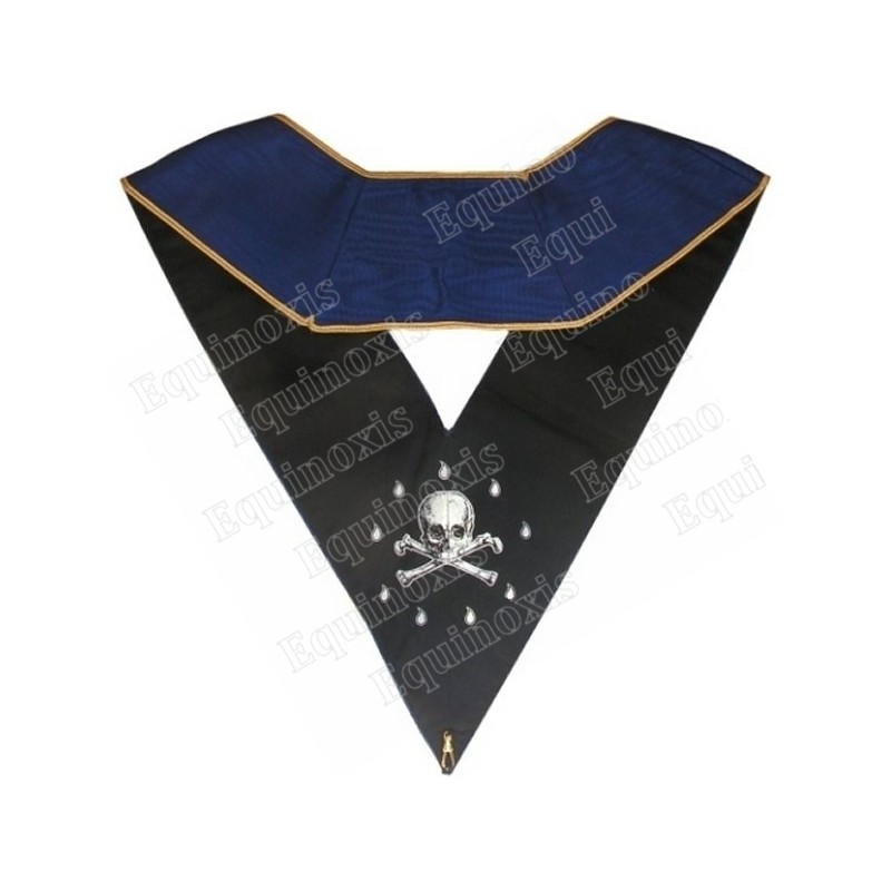 Masonic collar – Rite Opératif de Salomon – Hospitalier – Mourning back ...