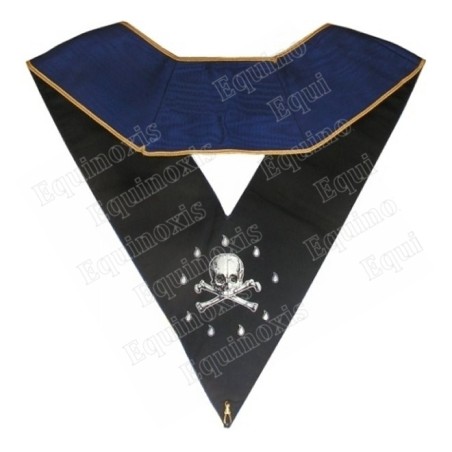 Masonic collar – Rite Opératif de Salomon – Hospitalier – Mourning back ...
