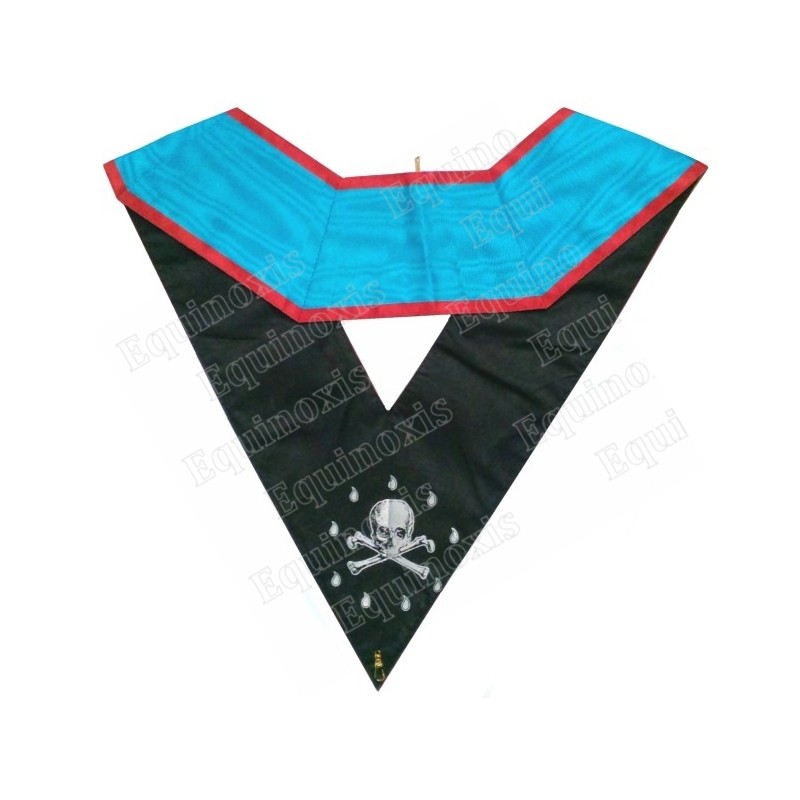 Masonic collar – Scottish Rite (AASR) – Almoner – GLNF – Machine embroidery