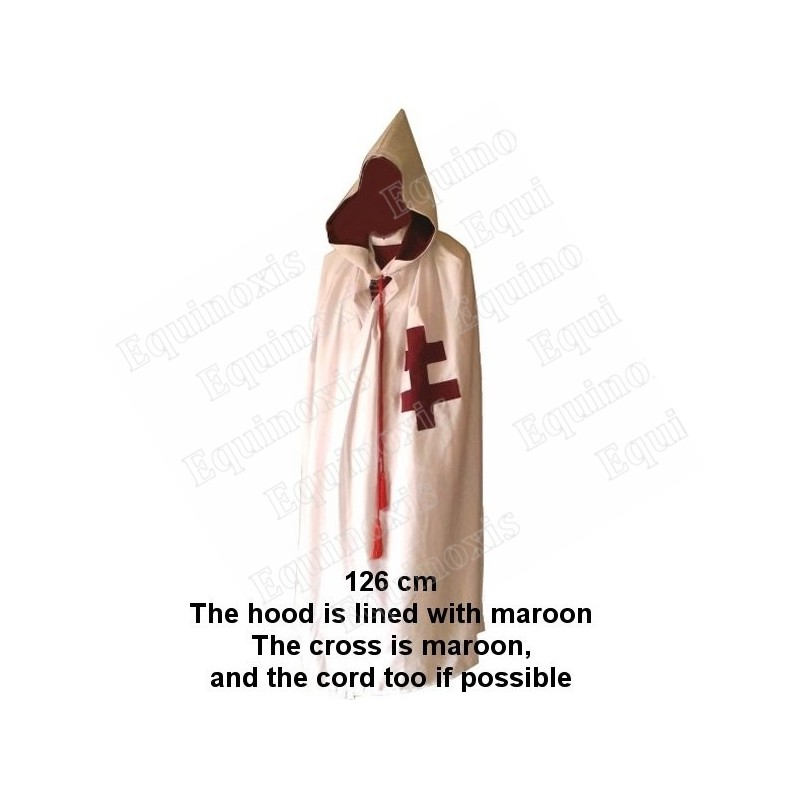 Templar mantle – Knights Templar (KT) – Preceptor – White mantle with ...