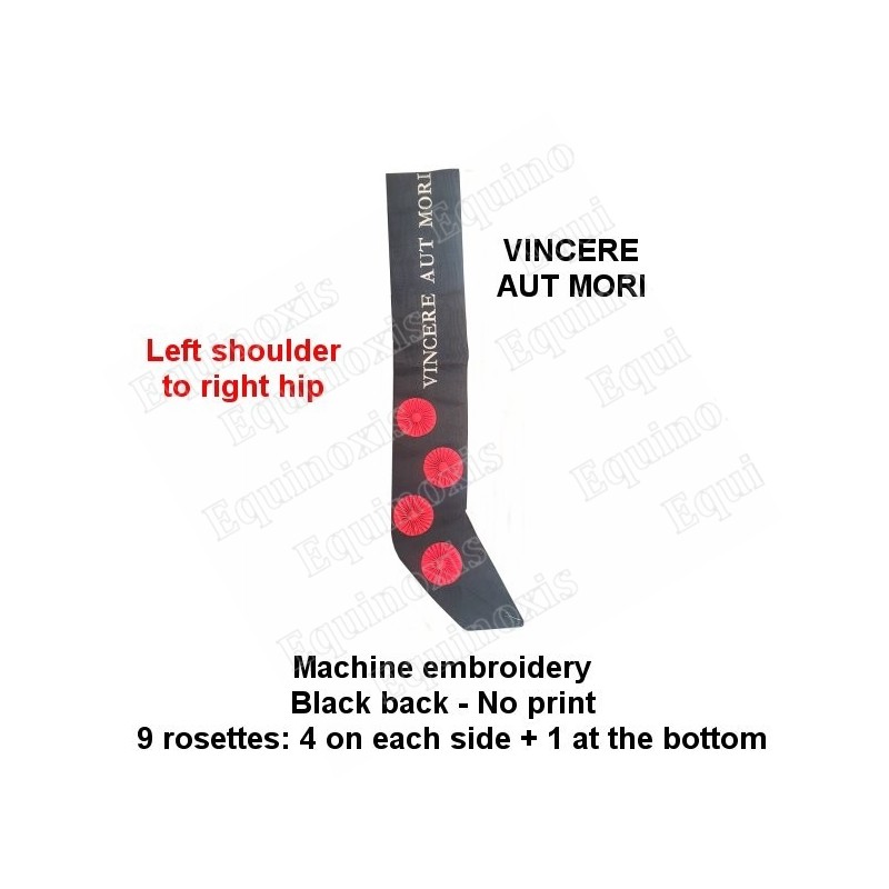 Masonic sash – Scottish Rite (ASSR) – 9th degree – Vincere aut Mori